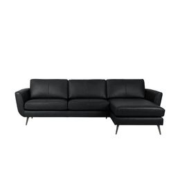 Soho Ecksofa Smile Day Leder ¦ schwarz ¦ Maße (cm): B: 274 H: 85 T: