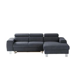 U.N.O uno Ecksofa Los Angeles ¦ blau ¦ Maße (cm): B: 244 H: 72 T: 166