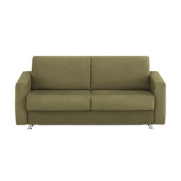 Höffner Schlafsofa aus Mikrofaser München ¦ grün ¦ Maße (cm): B: 195 H: 84 T: