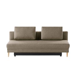 Höffner Schlafsofa mit Schlaffunktion Genua ¦ braun ¦ Maße (cm): B: 205 H: 89