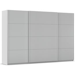 Schwebetürenschrank Rauch "Kleiderschrank Schrank Garderobe AGORDO mit Dekor- oder Hochglanzfront" Schränke Gr. B/H/T: 315 cm x 210 cm x 62 cm, 3 St., grau (seidengrau) durchdachte Innenausstattung, in 4 Breiten und 2 Höhen MADE IN GERMANY