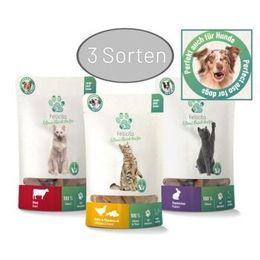 Fellicita Hundesnacks 3x50g Mixpaket Fellonis Fleischstreifen, 3 Sorten