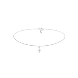 Elli Collier »Choker Kreuz Religion Zirkonia 925 Silber« Silber 36 Symbolträchtige Halskette mit Kreuz für Damen