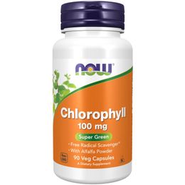 Now Foods, Chlorophyll 100 mg mit Alfalfa - 90 Kapseln [465,62 EUR pro kg]