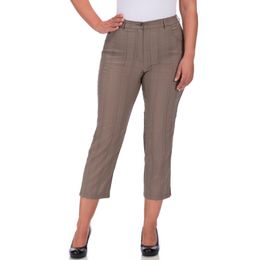 7/8-Hose KjBRAND "BEA 7/8" Gr. 42, N-Gr, grau (taupe) Damen Hosen bügelfrei