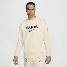 Paris Saint-Germain Club Nike Fußball-Sweatshirt aus French-Terry mit Rundhalsausschnitt (Herren) - Weiß