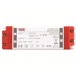 QUATPower LED-Schaltnetzteil YSL30-1202500, 12 V-, 30 W
