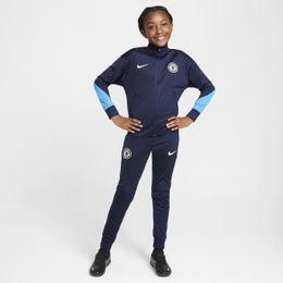 Chelsea FC Strike Nike Dri-FIT Fußball-Trainingsanzug aus Strickmaterial für ältere Kinder - Blau