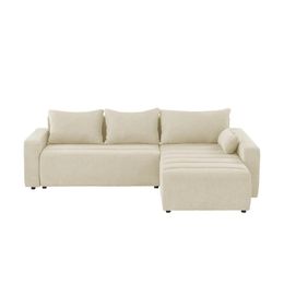 Smart Ecksofa Fania ¦ beige ¦ Maße (cm): B: 257 H: 72 T: 208