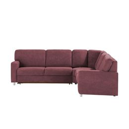 Smart Ecksofa Valencia ¦ rot ¦ Maße (cm): B: 266 H: 90 T: 236