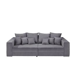 U.N.O uno Bigsofa aus Cordstoff Ricardo ¦ grau ¦ Maße (cm): B: 262 H: 85 T: