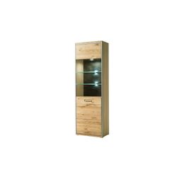 Woodford Vitrine Felino ¦ holzfarben ¦ Maße (cm): B: 64 H: 201 T: 39