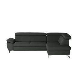 U.N.O uno Ecksofa Apollo ¦ schwarz ¦ Maße (cm): B: 268 H: 81 T: 210