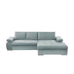 Smart Ecksofa Ibby ¦ blau ¦ Maße (cm): B: 294 H: 73 T: 173