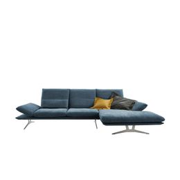 Koinor Ecksofa aus Flachgewebe Francis ¦ blau ¦ Maße (cm): B: 314 H: