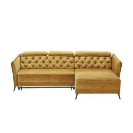 Smart Ecksofa Kavita ¦ gelb ¦ Maße (cm): B: 254 H: 85 T: 199