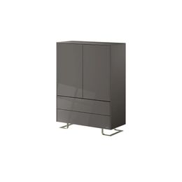 JOOP! Highboard Gloss 007 ¦ schwarz ¦ Maße (cm): B: 92,5 H: 126,7 T: