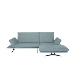 Koinor Ecksofa aus Flachgewebe Francis ¦ blau ¦ Maße (cm): B: 284 H: