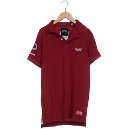 Superdry Herren Poloshirt, bordeaux, Gr. 48