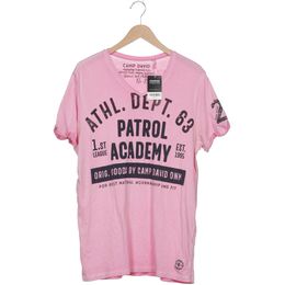 CAMP DAVID Herren T-Shirt, pink, Gr. 54