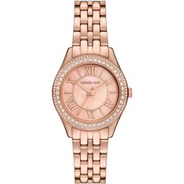 Quarzuhr Michael Kors "MINI HARLOWE" Armbanduhren goldfarben (roségoldfarben) Damen Armbanduhr, Damenuhr, Edelstahlarmband, analog