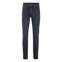 Slim-fit-Jeans BOSS Orange "DELAWARE BO" Gr. 32, Länge 30, blau (dark blue408) Herren Jeans mit BOSS Leder-Badge