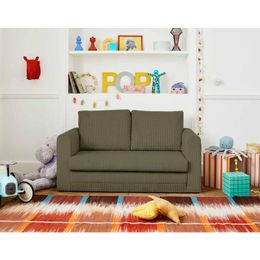 Lisa Design - Marilia - 2-sitzer sofa – mit schlaffunktion – aus cord - grün