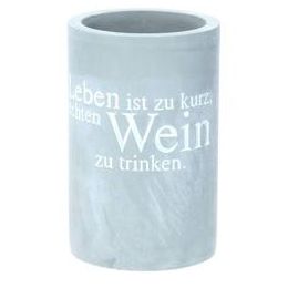 Räder räder Flaschenkühler Vino Beton Das Leben ist zu kurz 21 cm