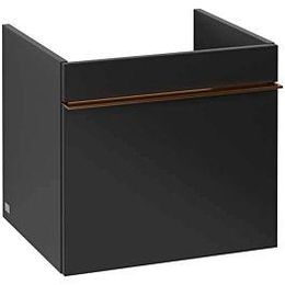 Villeroy & Boch Villeroy und Boch Venticello Waschtisch-Unterschrank A93105PD 46,6 x 42 x 42,6 cm, Griff Copper, Black Matt Lacquer