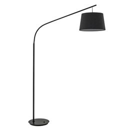 Ideal Lux Bogenlampe Daddy mit Textilschirm, schwarz