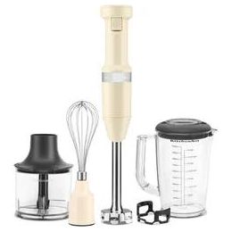 KitchenAid Stabmixer "5KHBV83EAC ALMOND CREAM", beige (creme), B:9,05cm H:41,4cm T:6,35cm, Mixer