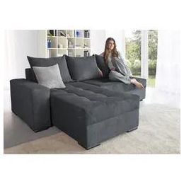 Ecksofa Collection AB "Josy L-Form" Sofas Gr. B/H/T: 214cm x 84cm x 161cm, Cord, Ottomane beidseitig montierbar, grau (anthrazit) mit Bettfunktion und Bettkasten, Federkern Bestseller