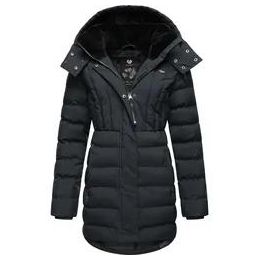 Kurzmantel Ragwear "Ashanta" Gr. XXL (44), schwarz Damen Mäntel stylischer, gesteppter Winterparka mit gefütterter Kapuze