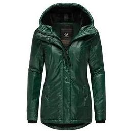 Winterjacke Ragwear "Monadde Bling" Gr. XL (42), grün Damen Jacken Glänzende warme Jacke mit Kapuze