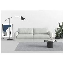 Big-Sofa Trendmanufaktur "Bourbon, Designsofa" Sofas Gr. B/H/T: 264cm x 84cm x 111cm, Struktur, weiß (silber) mit extra hohem Sitzkomfort, in trendigem Cord Bezug erhältlich