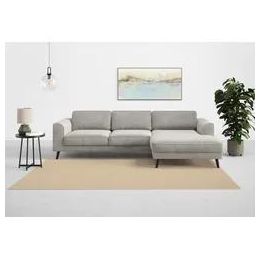 Ecksofa Trendmanufaktur "Lumber Jack, elegantes Designsofa, L-Form" Sofas Gr. B/H/T: 280cm x 85cm x 167cm, Breitcord, Recamiere rechts, ohne Bettfunktion-ohne Bettkasten, beige (sand) wahlweise mit Bettfunktion u. Bettkasten