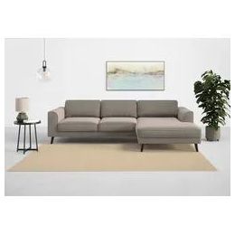 Ecksofa Trendmanufaktur "Lumber Jack, elegantes Designsofa, L-Form" Sofas Gr. B/H/T: 280cm x 85cm x 167cm, Breitcord, Recamiere rechts-Bettfunktion links, mit Bettfunktion-mit Bettkasten, beige wahlweise mit Bettfunktion u. Bettkasten