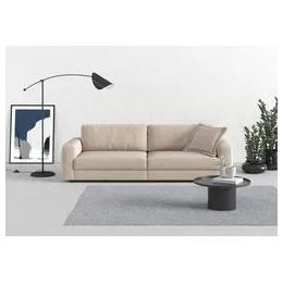 Big-Sofa Trendmanufaktur "Bourbon" Sofas Gr. B/H/T: 264 cm x 84 cm x 126 cm, Struktur fein, XXL ohne Sitztiefenverstellung, grau (taupe) extra tiefe Sitzfläche, wahlweise mit Sitztiefenverstellung bestellbar