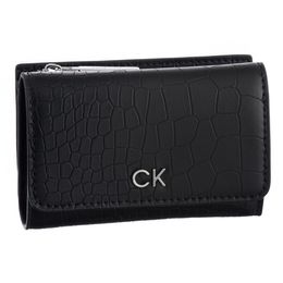 Geldbörse Calvin Klein "CK DAILY SMALL TRIFOLD_CROCO" schwarz (ck black croco) Kleinlederwaren