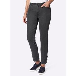 Bequeme Jeans Casual Looks Gr. 36, Normalgrößen, grau (dark grey, denim) Damen Jeans