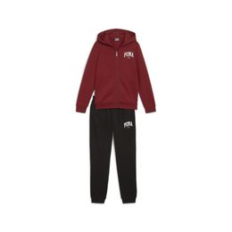 Trainingsanzug Puma "SQUAD FULL-ZIP SWEAT SUIT FL B" Gr. 140, rot (intense red) Kinder Sportanzüge