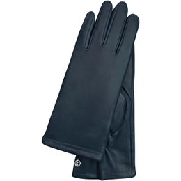 Lederhandschuhe Kessler "Keira" Gr. 7, blau (dunkelblau) Damen Handschuhe mit weichem Innenfutter