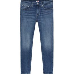 Slim-fit-Jeans Tommy Jeans "SCANTON SLIM" Gr. 32, Länge 34, blau (denim medium 1a5) Herren Jeans mit Logoprägung