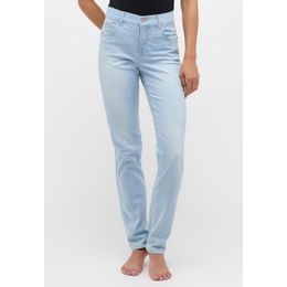 Straight-Jeans Angels "CICI" Gr. 46, Länge 30, blau (bleach blue) Damen Jeans in Slim Fit-Passform