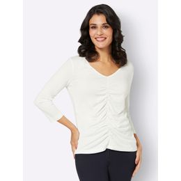 CRÉATION L 3/4-Arm-Shirt CREATION L "Shirt" Gr. 42, beige (ecru) Damen Shirts