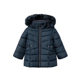 Outdoorjacke name it "NMFMERETHE JACKET GLITTER NOOS" Gr. 92, blau (dark sapphire) Mädchen Jacken