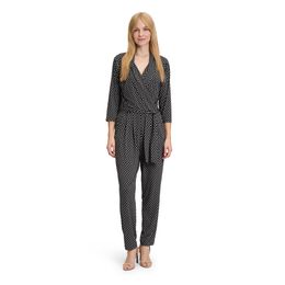 Overall Betty Barclay "Betty Barclay Jumpsuit mit Eingrifftaschen" Gr. 46, Normalgrößen, schwarz (schwarz, beige) Damen Overalls Form