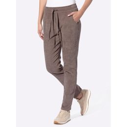 Schlupfhose Heine Gr. 50, Normalgrößen, grau (dunkeltaupe) Damen Hosen