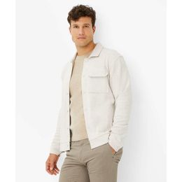 Sweatjacke Brax "Style SANTIAGO" Gr. 4XL (62/64), beige (dunkelbeige) Herren Sweatjacken