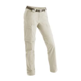 Funktionshose Maier Sports "Inara slim zip" Gr. 24, Kurzgrößen, braun (hellbraun) Damen Hosen Wanderhose, zipp-off Outdoor-Hose, 4 Taschen, Slim Fit